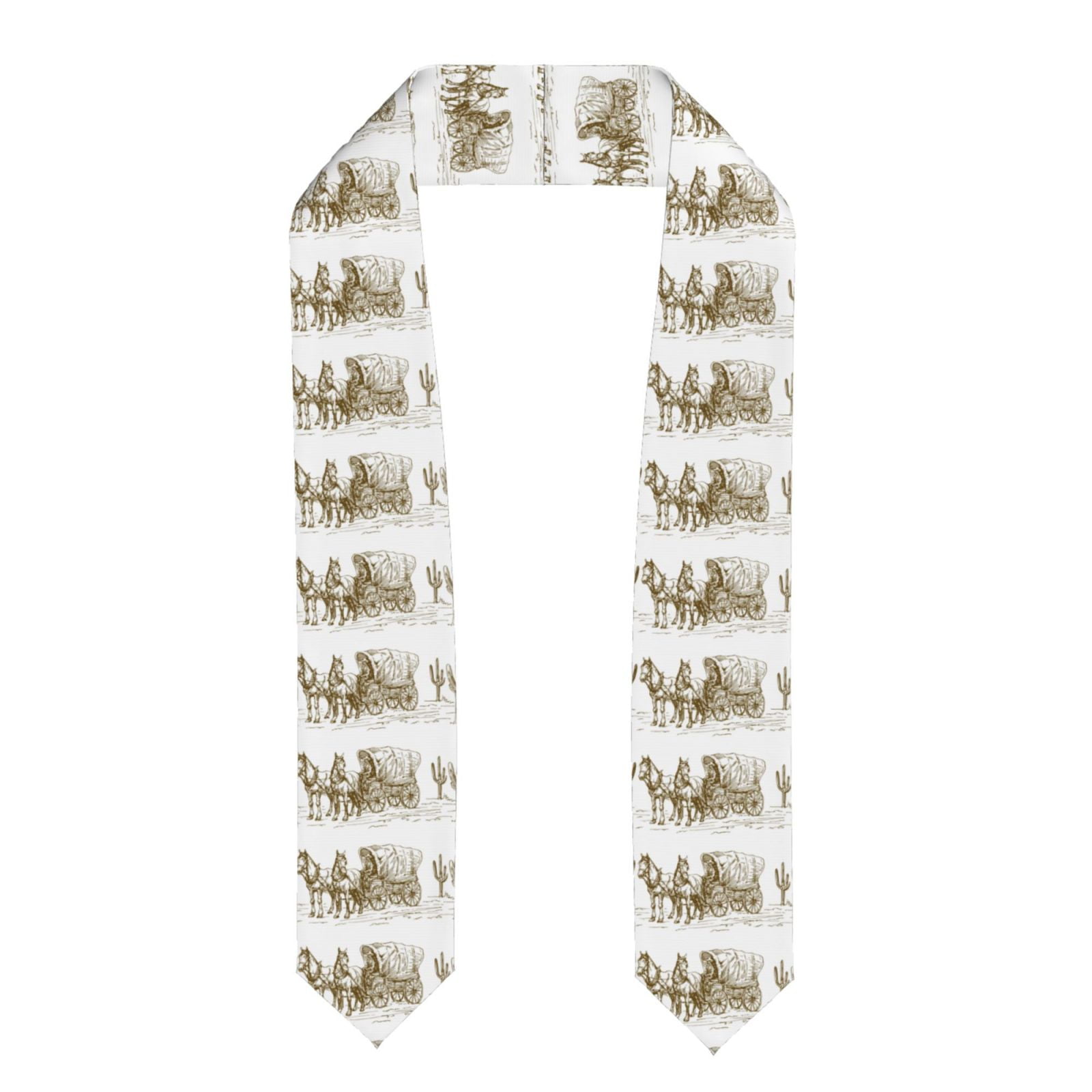 Matuu Western Scenery With Old Wagon for Unisex Adult Graduation Stole ...