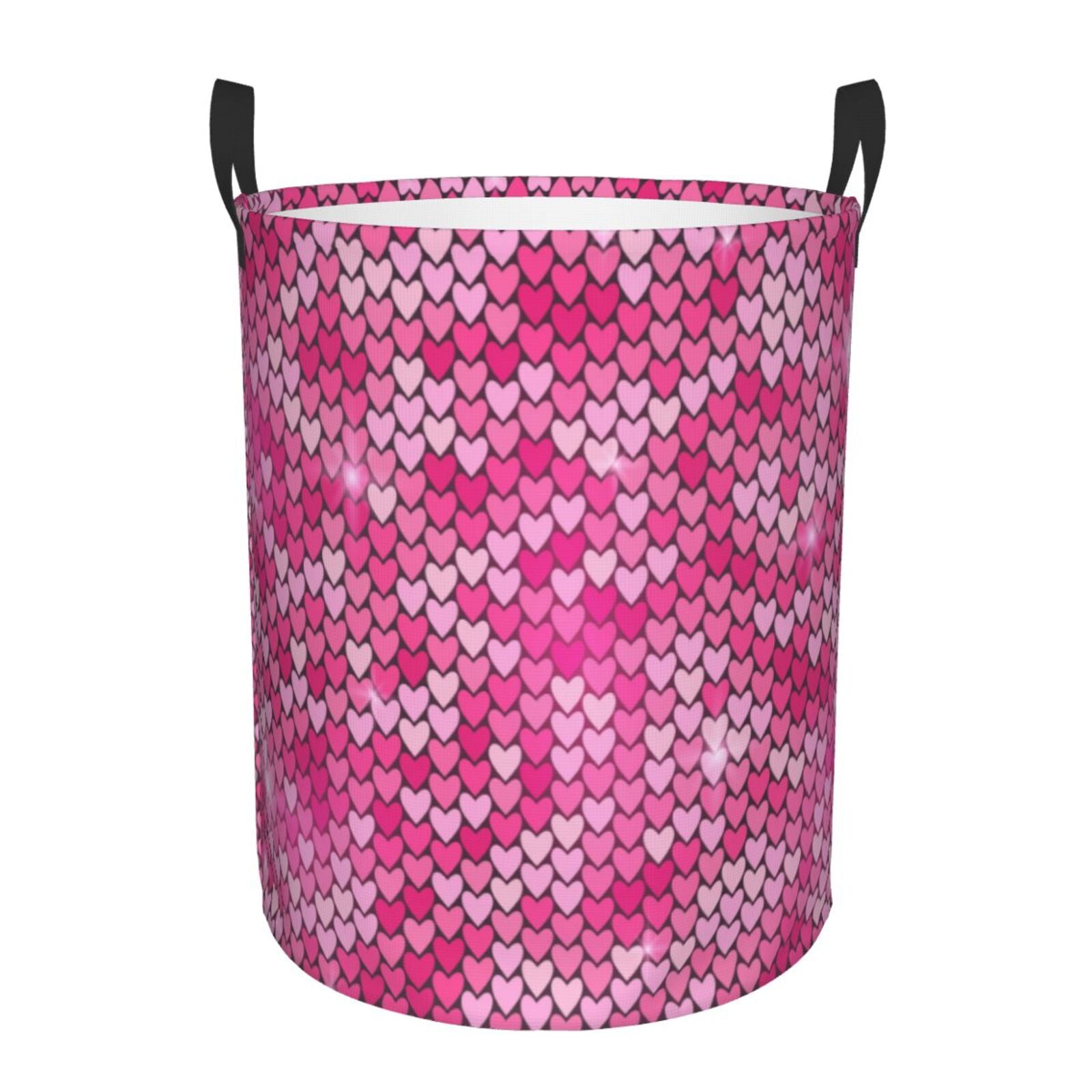 Matuu shiny with pink heart Print Portable Simple Household Items Easy ...