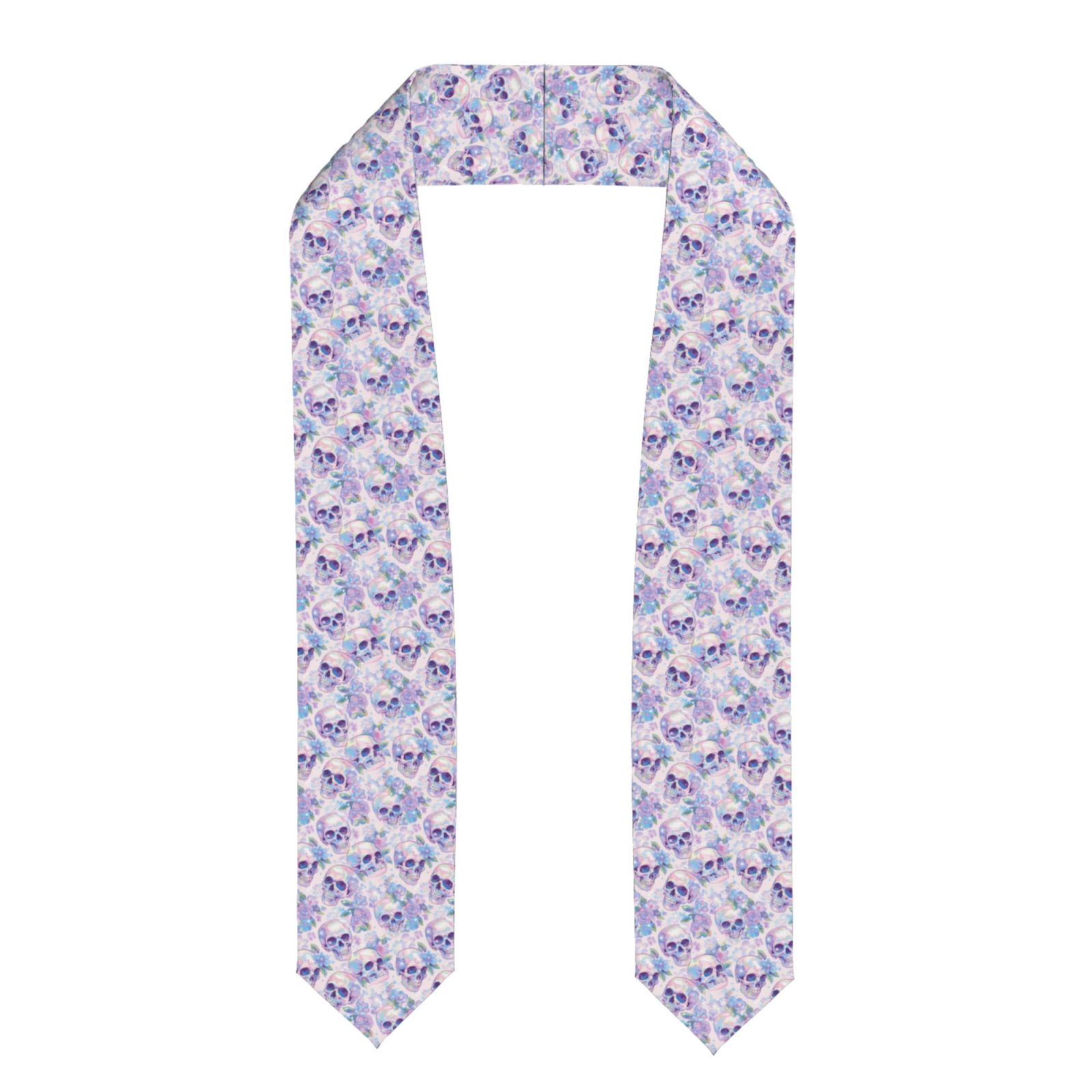 Matuu white Skull crystal flower for Unisex Adult Graduation Stole 72 ...