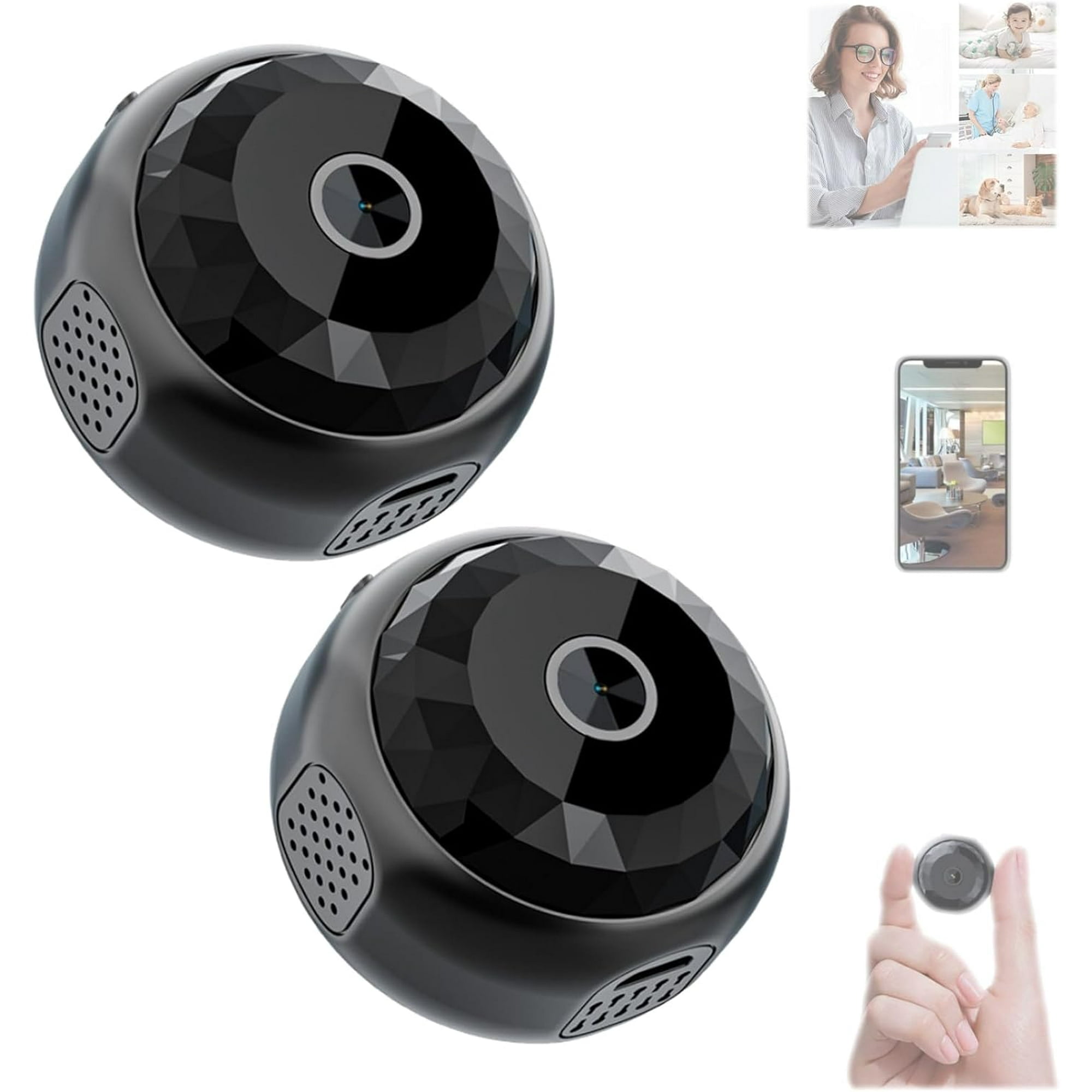Matxabr Mini Camera,Mini 1080P Hd Wireless Magnetic Security Camera ...