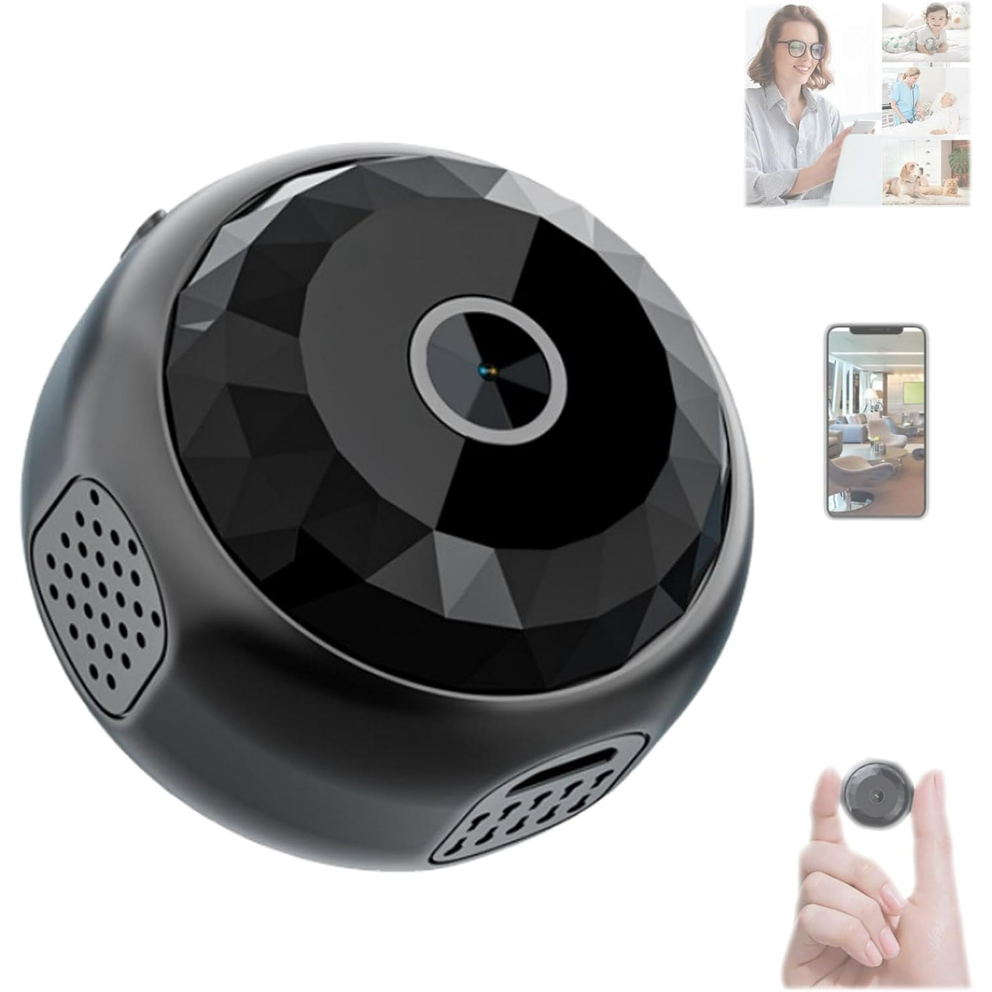 Matxabr Mini Camera,Mini 1080P Hd Wireless Magnetic Security Camera ...