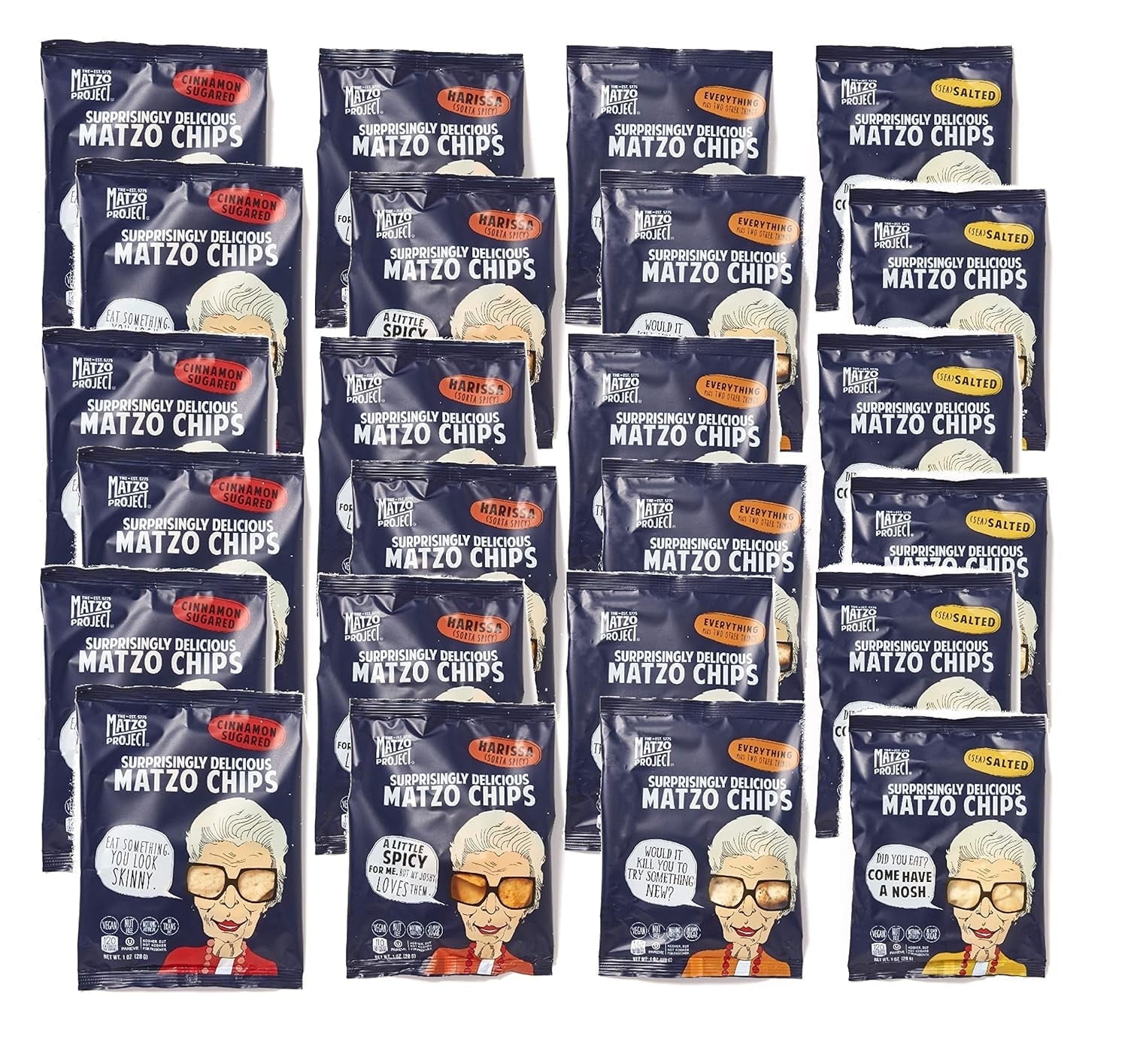 The Matzo Project Matzo Chips, Variety Pack (Everything, Salted ...