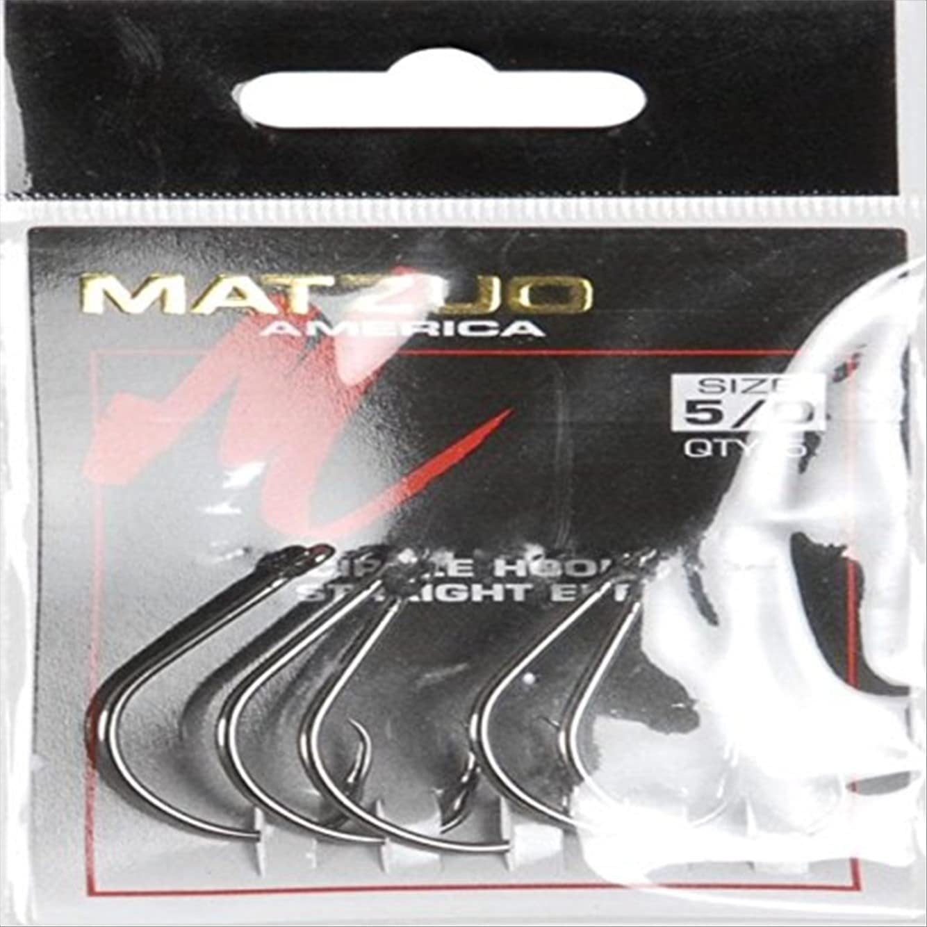 Matzuo America® 3/0 Black Chrome Straight Eye Circle Fishing Hook 8 ct ...