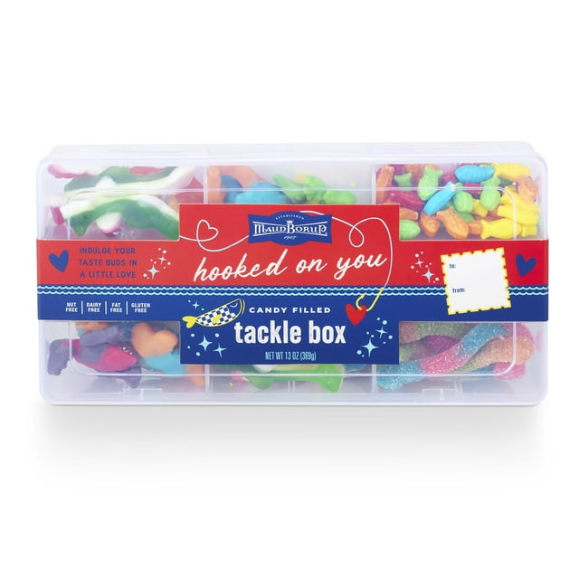 Maud Borup Hooked on You Candy Tackle Box, Assorted Fishing-Inspired ...