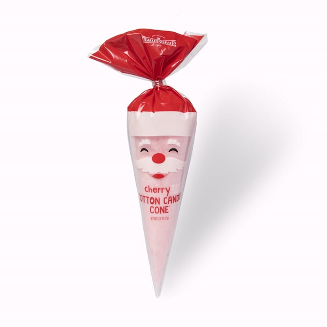 Maud Borup Santa Cotton Candy Cone, 0.75 oz Cherry, Seasonal Holiday ...