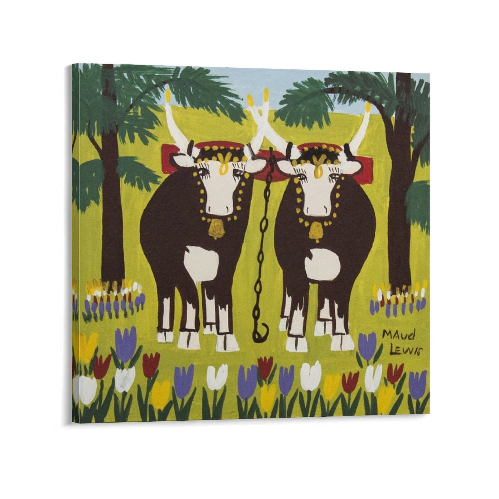 Maud Lewis Painting Print Springtime Oxen Print Photo Art Painting ...