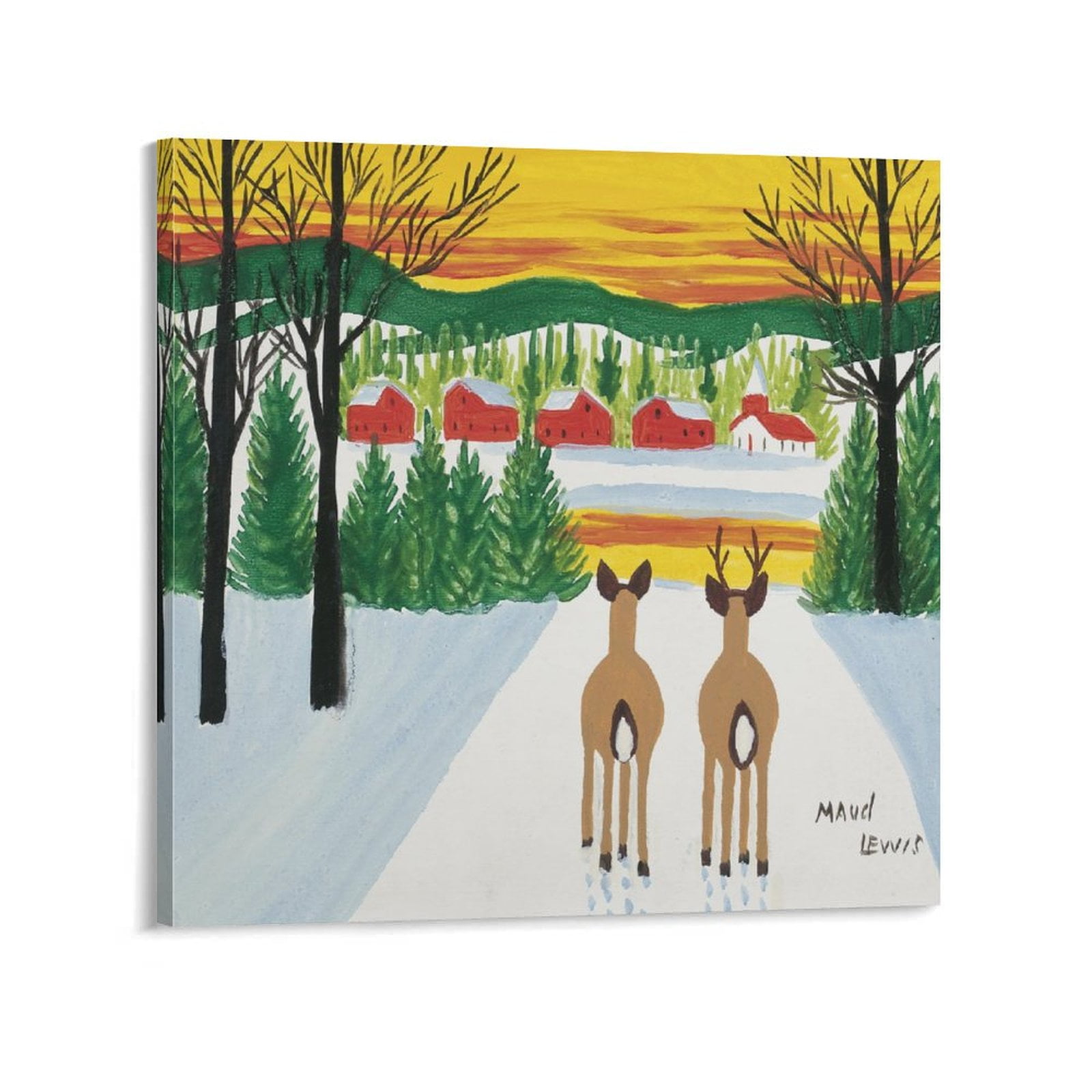 Maud Lewis Painting Print WINTER SCENE Poster Cool Artworks Painting ...