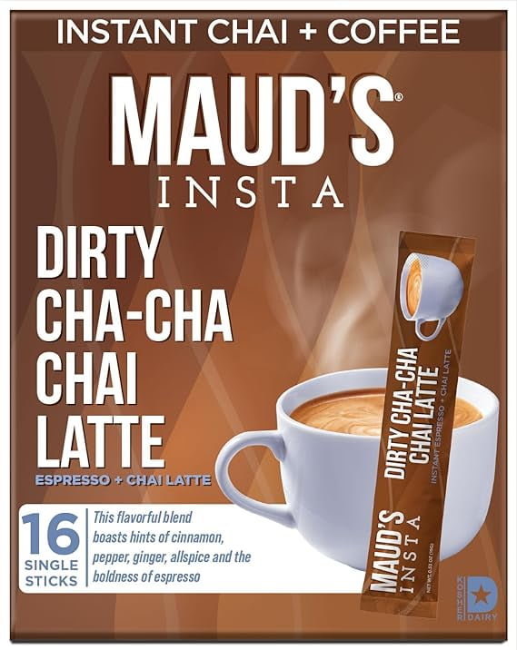 Maud's Chai Latte Instant Packets, 16ct, Dirty Cha Cha Chai Latte ...