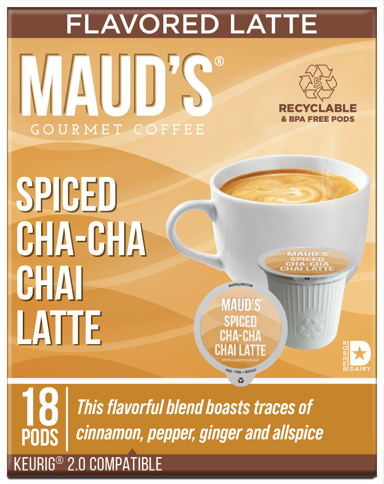 Cafe Escapes Chai Latte, Keurig K-Cup Pods, Contains Milk, 16ct ...