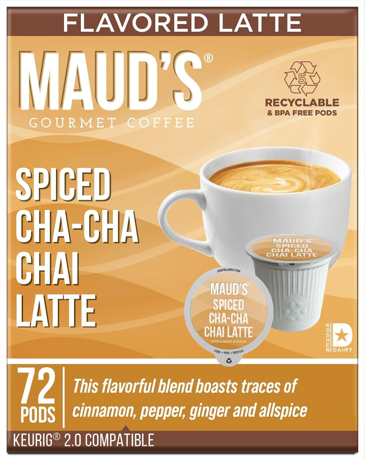 Maud's Chai Tea Latte (Spiced Cha-Cha-Chai Latte), 72ct. Solar Energy ...