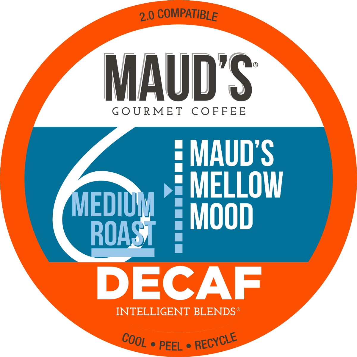 Maud's Decaf Dark Medium Roast Coffee Pods, Mellow Mood Decaf, Compatible w/ K-Cup Brewers ...