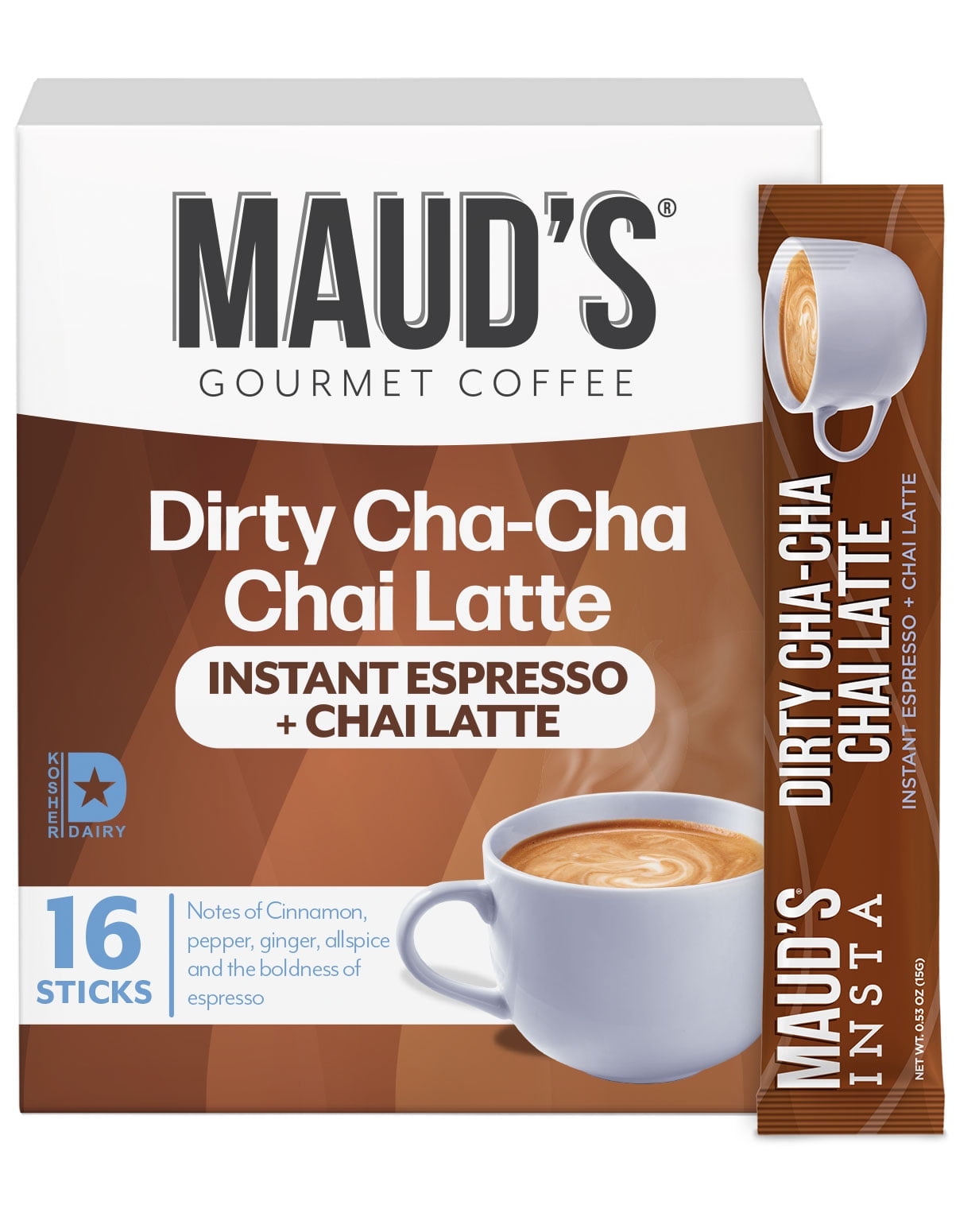 Maud's Instant Chai Latte, Dirty Cha Cha Chai Latte, Flavored Instant ...