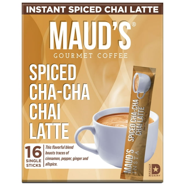 Maud's Instant Spiced Chai Tea Latte, Flavored Instant Tea Sticks, 16ct ...