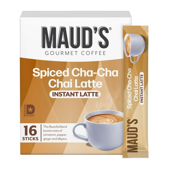 MAUD'S Spiced Chai Tea Latte Instant Packets 16 ct with Natural Blended ...