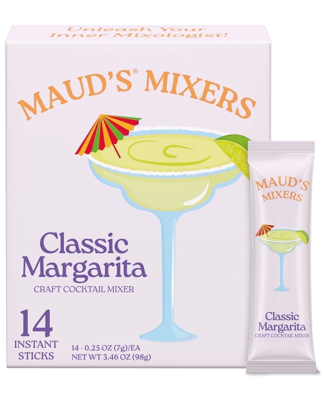 Maud's Mixers Classic Margarita Cocktail Mix, 14 ct, Mocktail Non ...