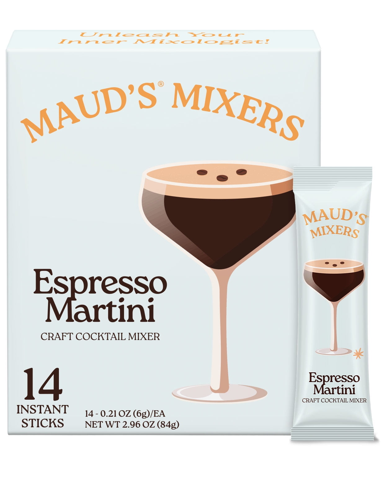 Maud's Mixers Espresso Martini Mix, 14 ct, Mocktail Non-Alcoholic ...