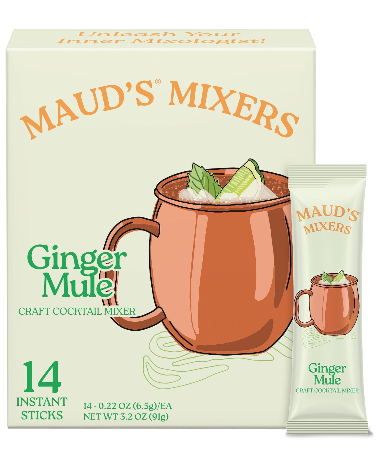 Maud's Mixers Ginger Mule Cocktail Mix, 14 ct, Mocktail Non-Alcoholic ...
