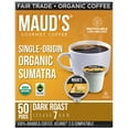 Maud's Organic Sumatra Coffee Pods, Dark Roast Coffee, Compatible w/ K-Cup Brewers, 50ct ...
