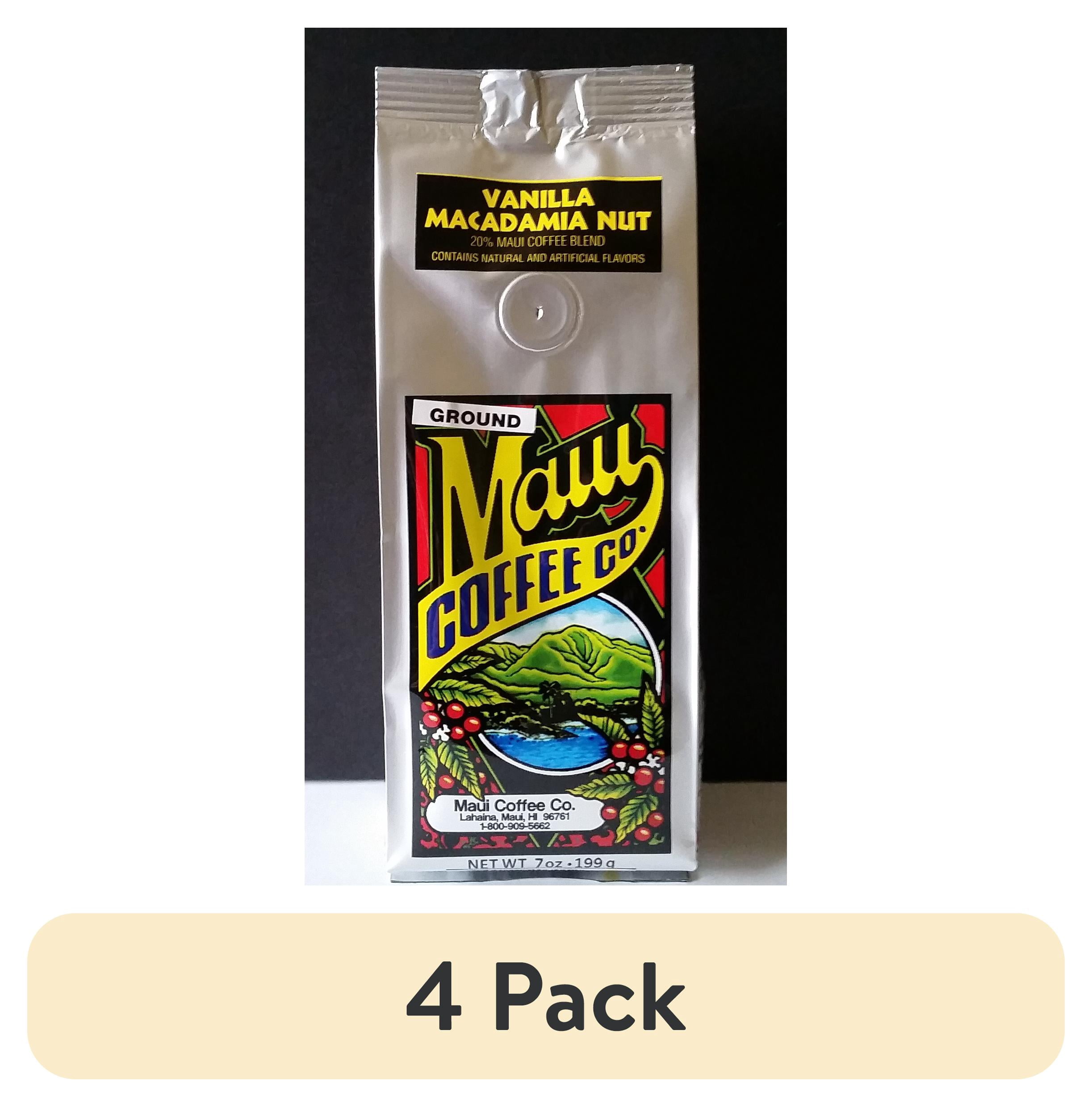 (4 pack) Maui Coffee Company Vanilla Macadamia Nut, 7 oz Ground ...