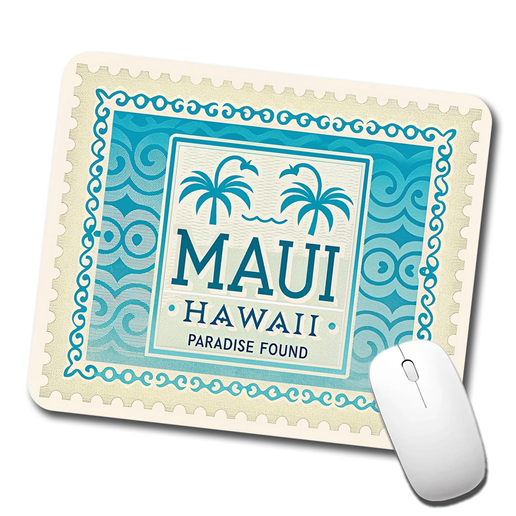 Maui HI Hawaii Travel Vacation Stamp Mouse Pad Low Profile Gaming Mat ...