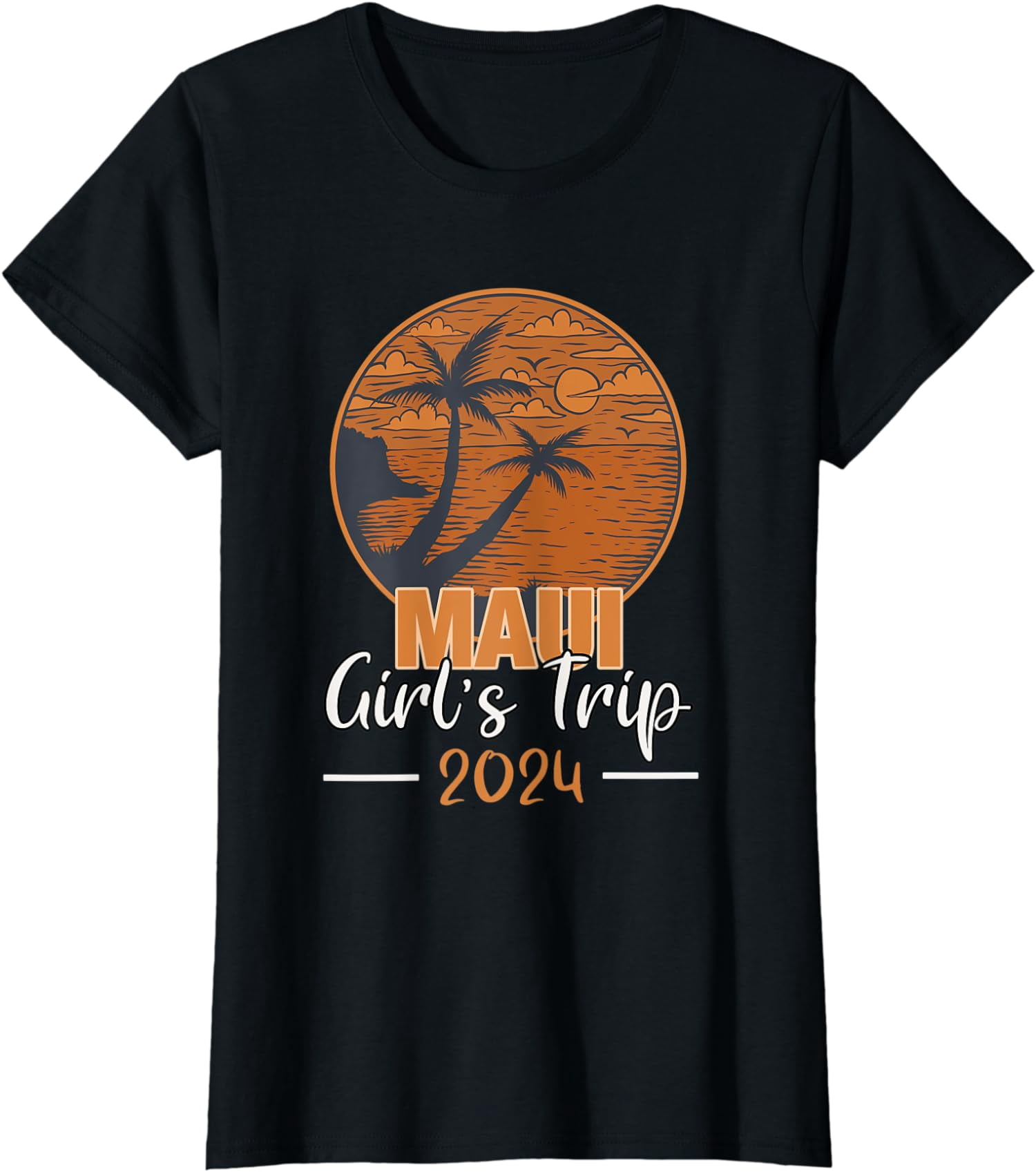 Maui Hawaii Girls Trip 2024 Vintage Sunset T-Shirt - Walmart.com