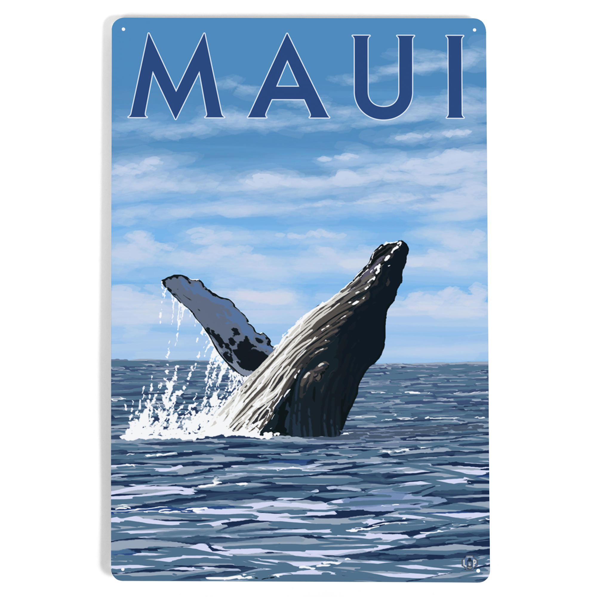 Maui, Hawaii, Humpback Whale (12x18 Aluminum Art, Indoor Outdoor Metal ...