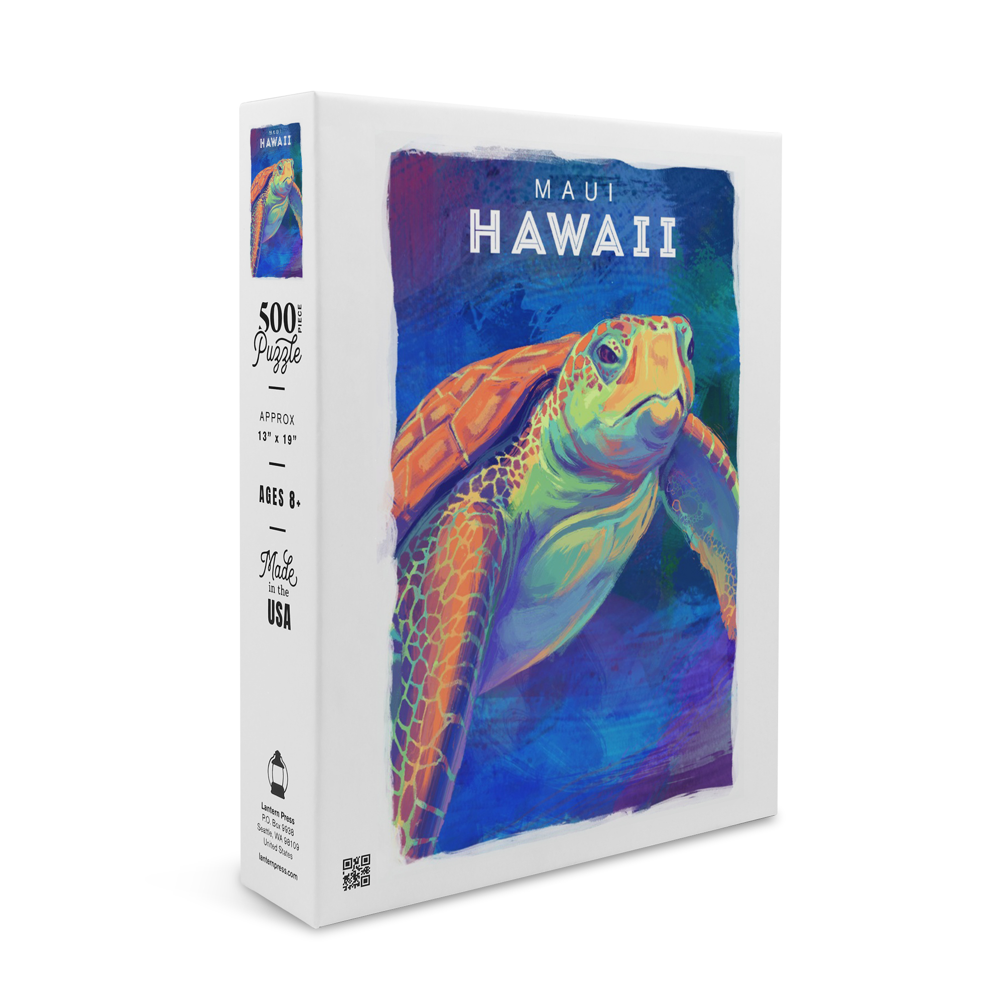 Maui, Hawaii, Sea Turtle, Vivid (19x27 inches, Premium 500 Piece Jigsaw ...