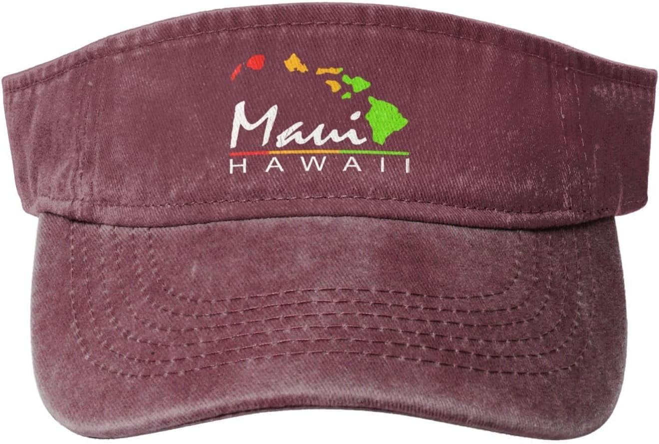 Maui Hawaiian Islands Sun Visor Hats Cotton Caps Beach Leisure Empty ...