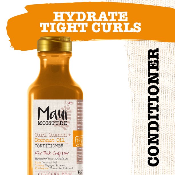 Maui Moisture Curl Quench + Coconut oil Curl-Defining Anti-Frizz ...