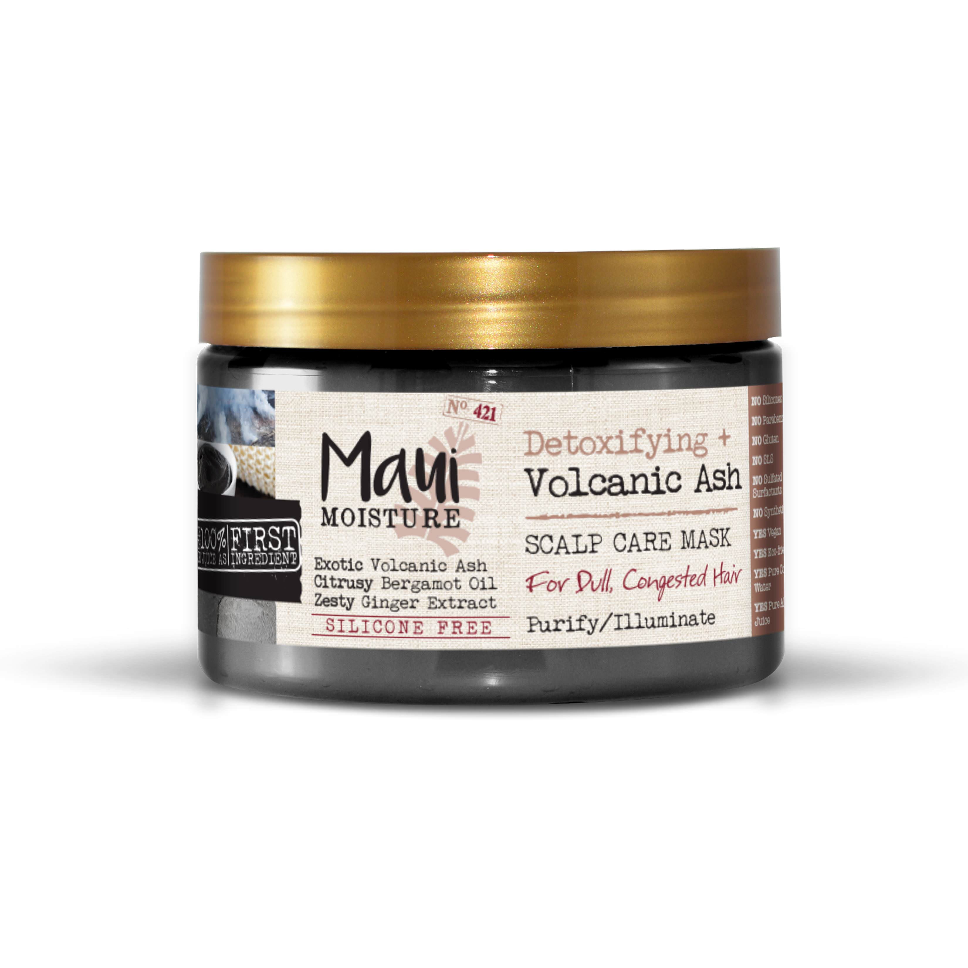 Maui Moisture Hair Curl Oil, Detoxifying + Volcanic Ash Scalp Care Mask ...
