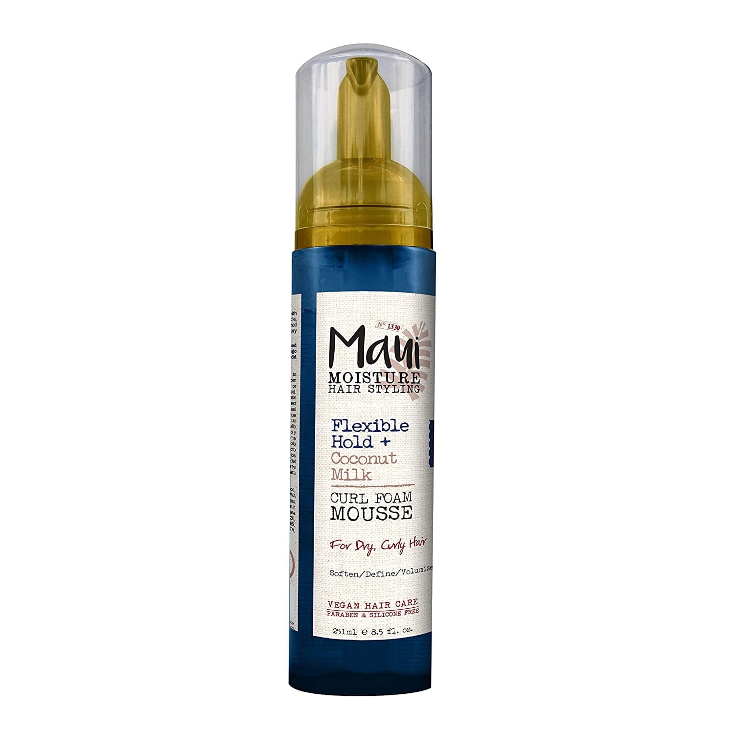 Maui Moisture flexible Hold + Coconut Milk Curl Foam Mousse, Curly Hair ...