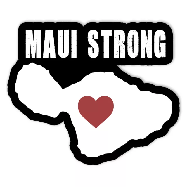 Maui Strong Heart Island With Love Hawaiian Sticker Phone Decal Water ...