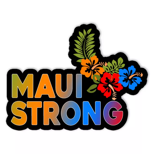 Maui Strong Tropical Flower Hawaiian Supportsticker Phone Decal Water ...