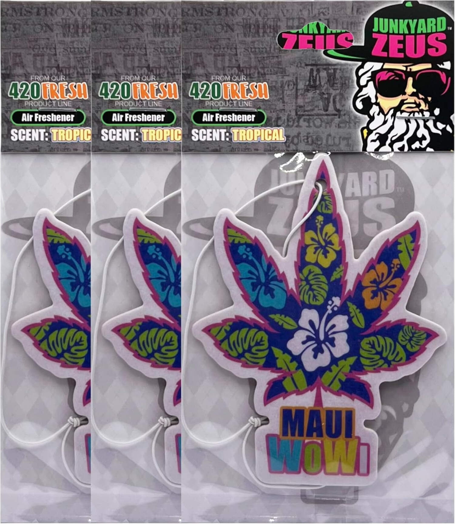 Maui Wowi Auto Automobile Room Office Perfume Scented Hanging Paper Air Freshener (3 Qty ...