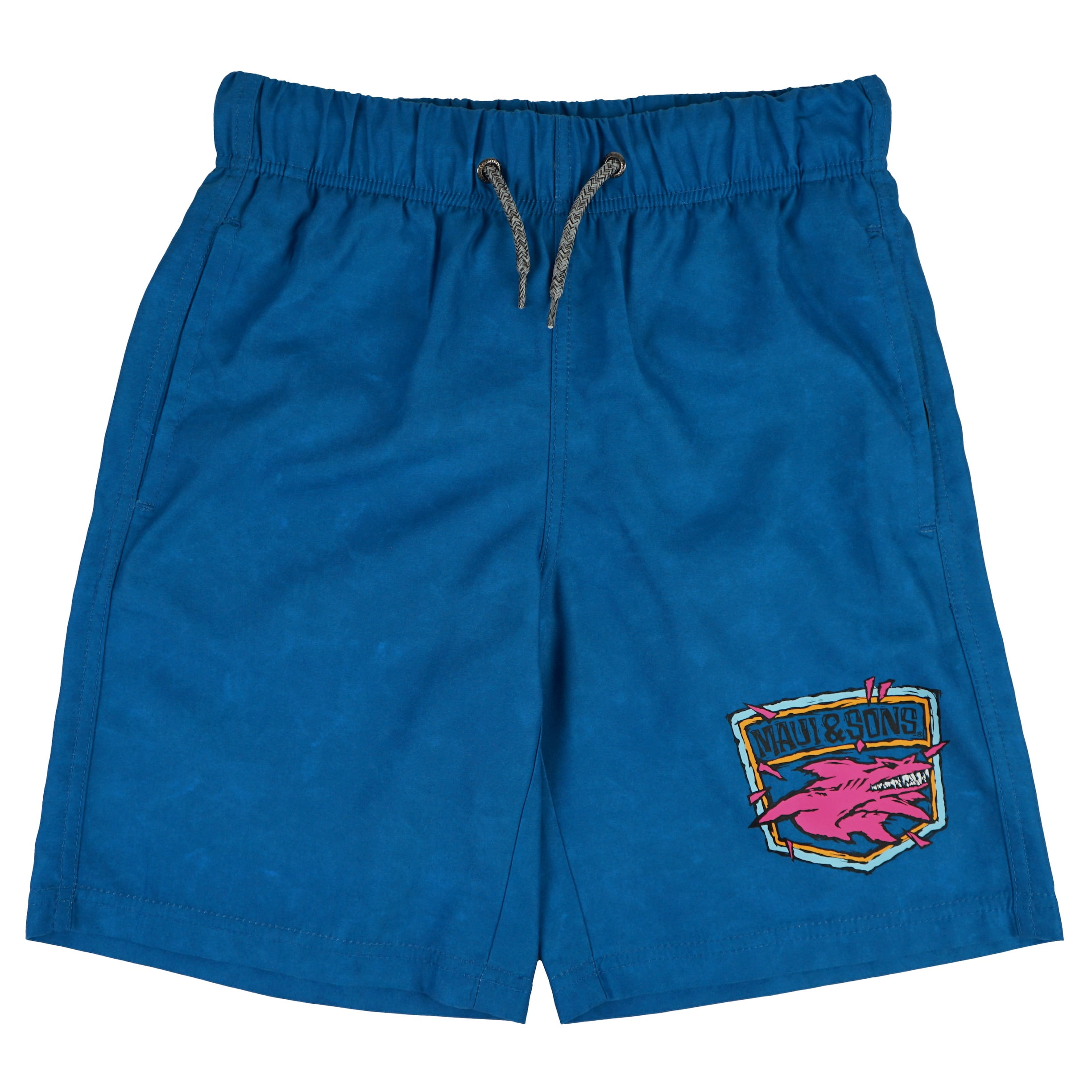 Maui and Sons Boys Swim Shorts, Aggro Twist Graphic Trunks, Blue Sky ...
