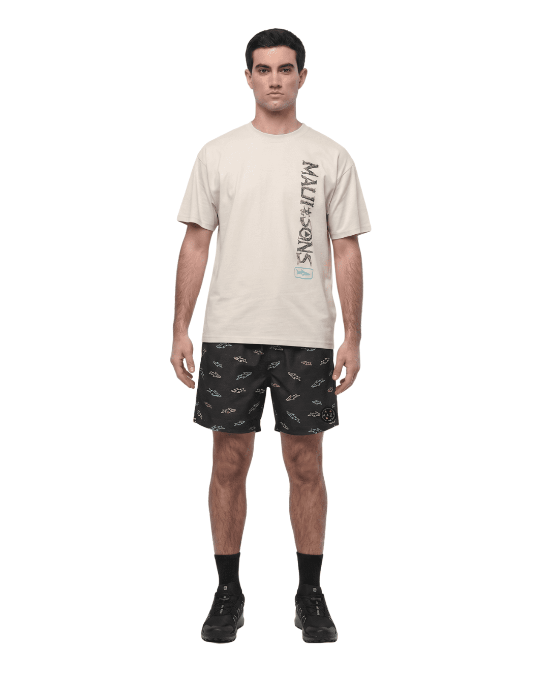 Maui and Sons Ten Thousand Men's Swim Trunks | Classic Black Quick ...