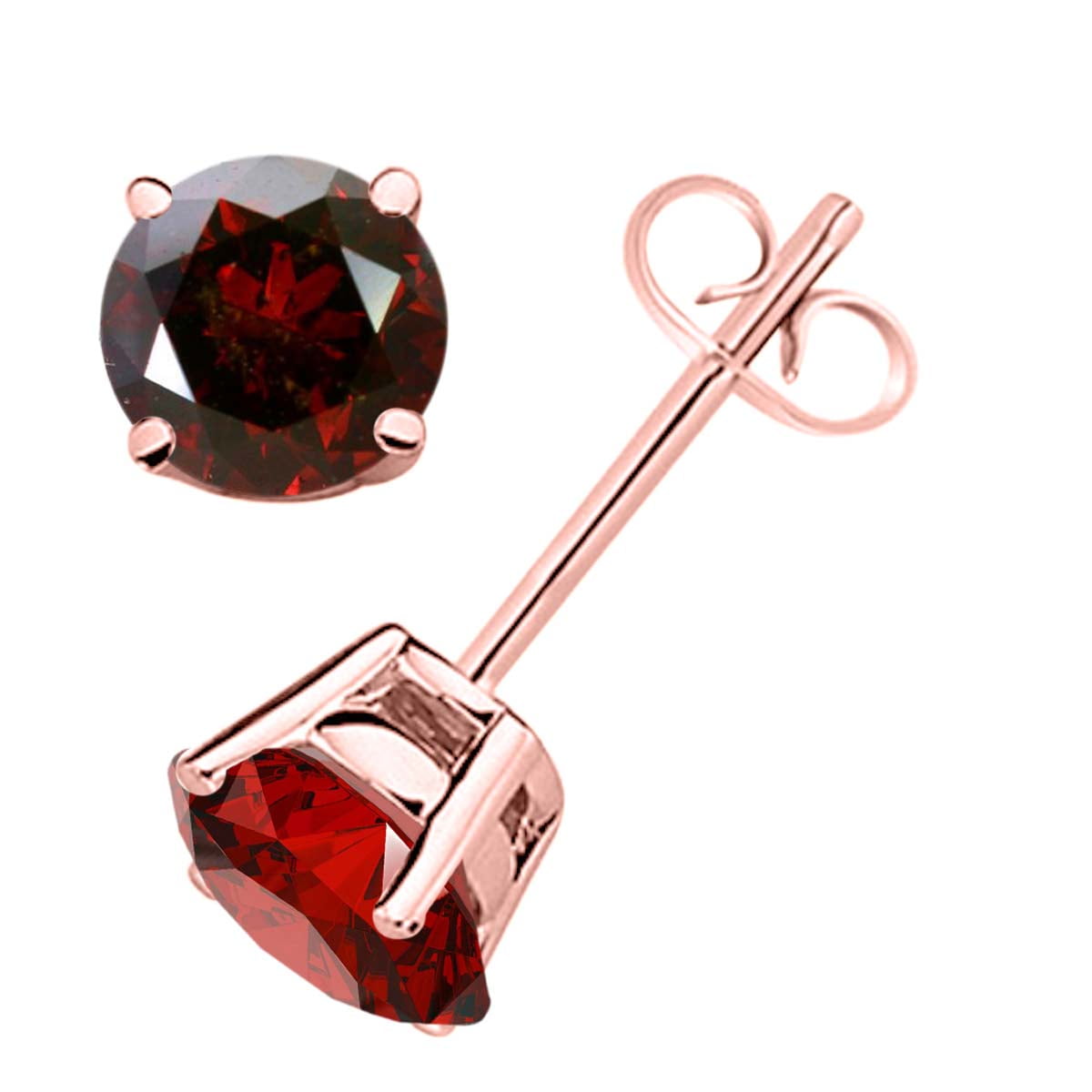 Mauli Jewels 1 Carat Princess Cut Blue Diamond Engagement Ring for Women, 14K Solid Rose, Yellow ...