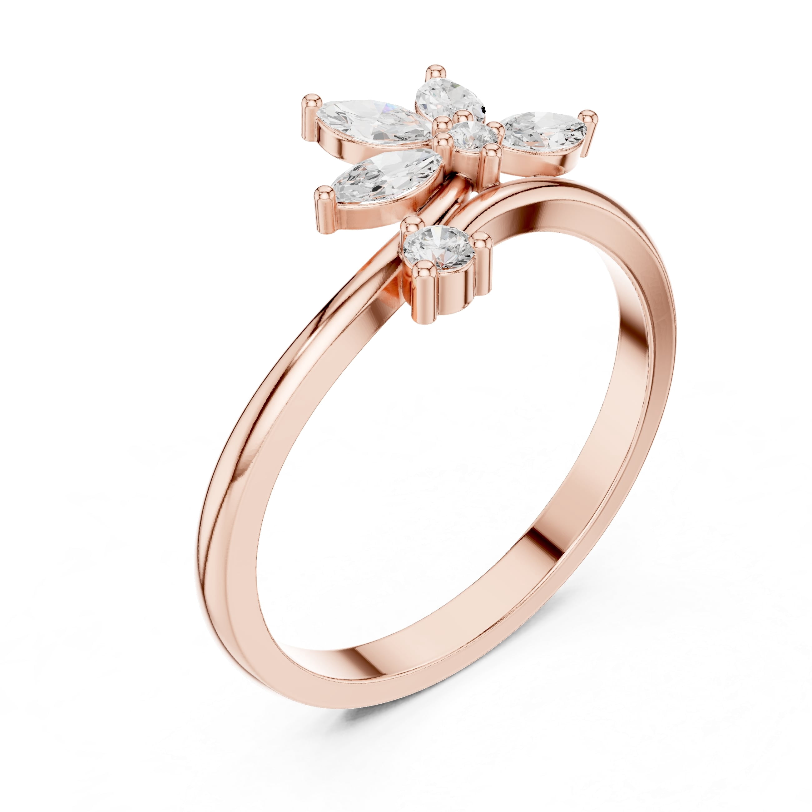 Mauli Jewels 10K Gold 0.35 Ct Lab Grown Diamond Engagement Ring for ...