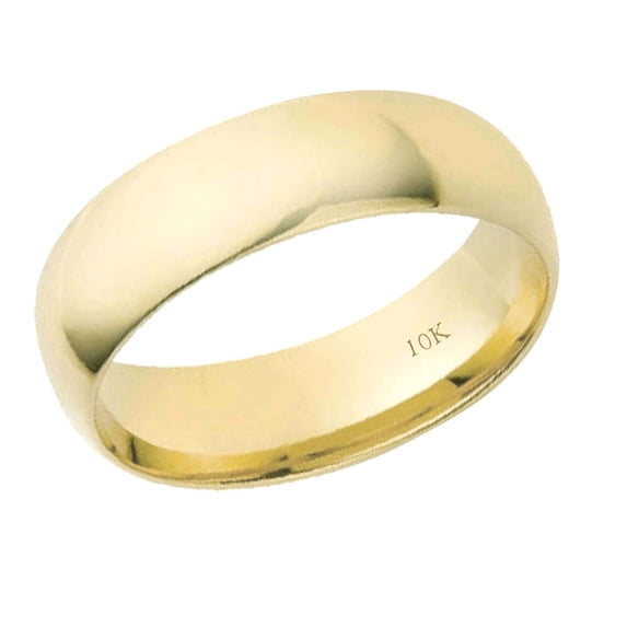 10K Solid Yellow Gold 4mm Classic Fit Unisex Wedding Band Ring, Made in ...