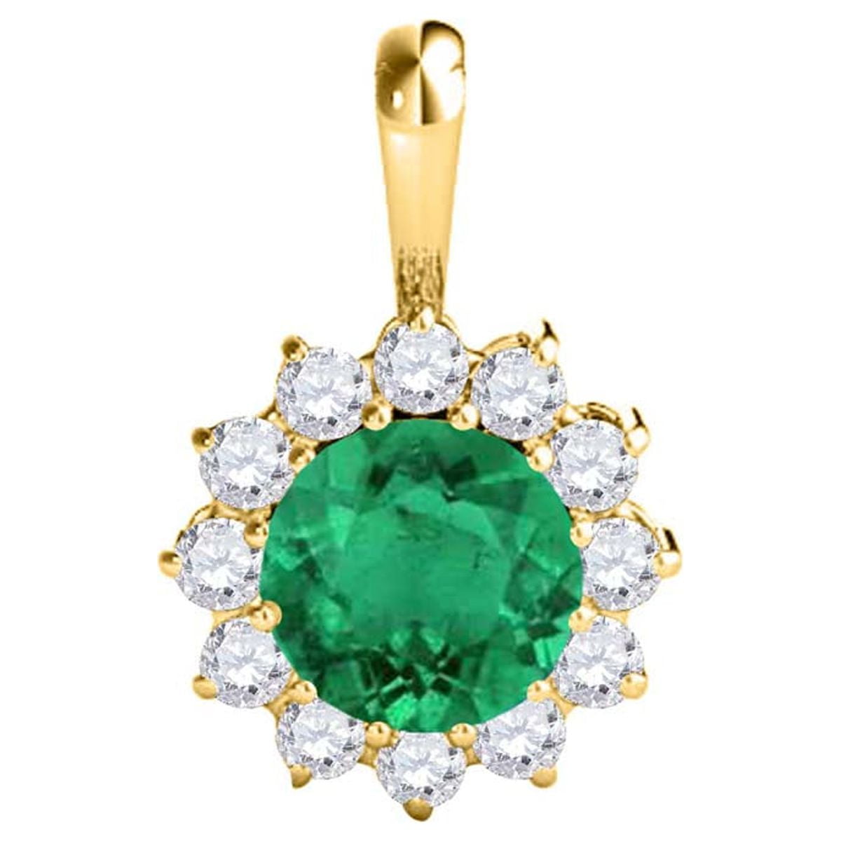 Mauli Jewels Engagement Necklace for Women 0.55 Carat Round Shaped Lab ...