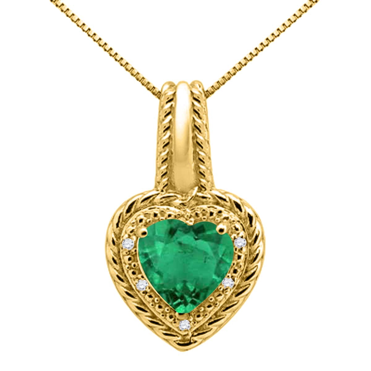 Mauli Jewels Engagement Necklace for Women 1.85 Carat Heart Shaped Lab ...