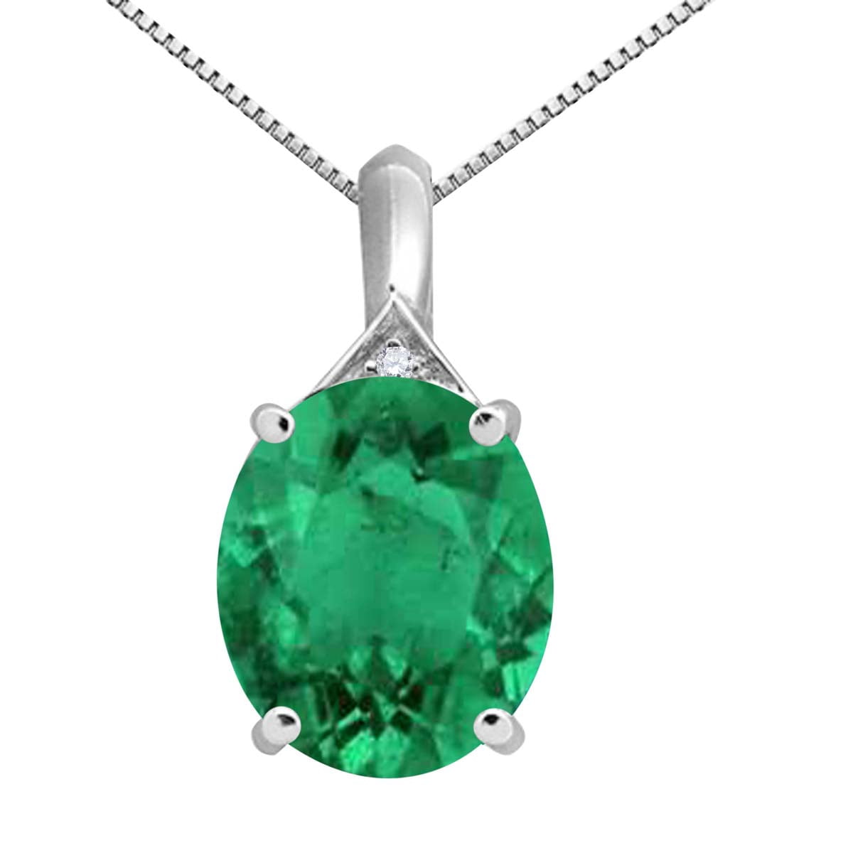 Mauli Jewels Engagement Necklace for Women 5.20 Carat Oval Shaped Lab ...