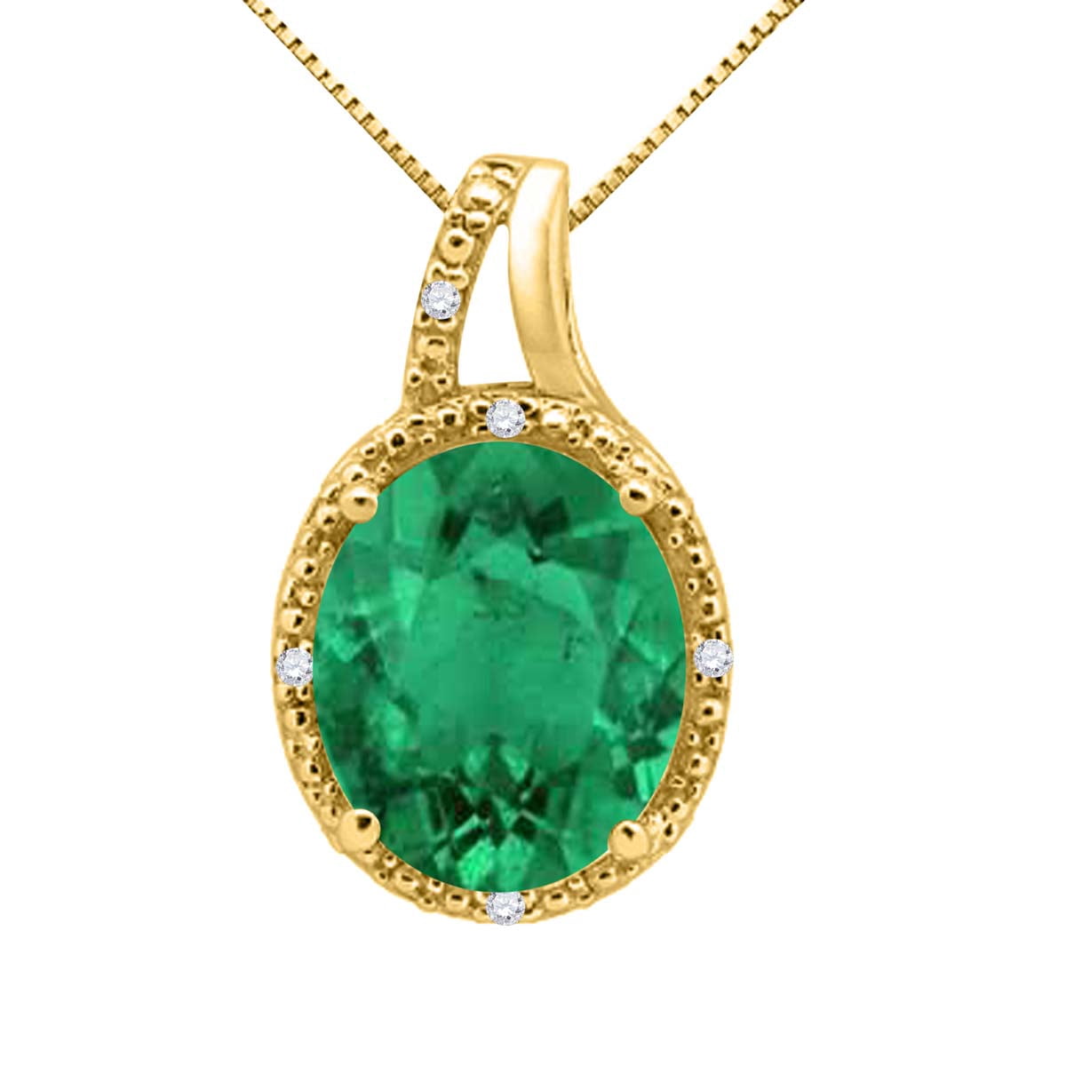 Mauli Jewels Engagement Necklace for Women 5.22 Carat Oval Shaped Lab ...