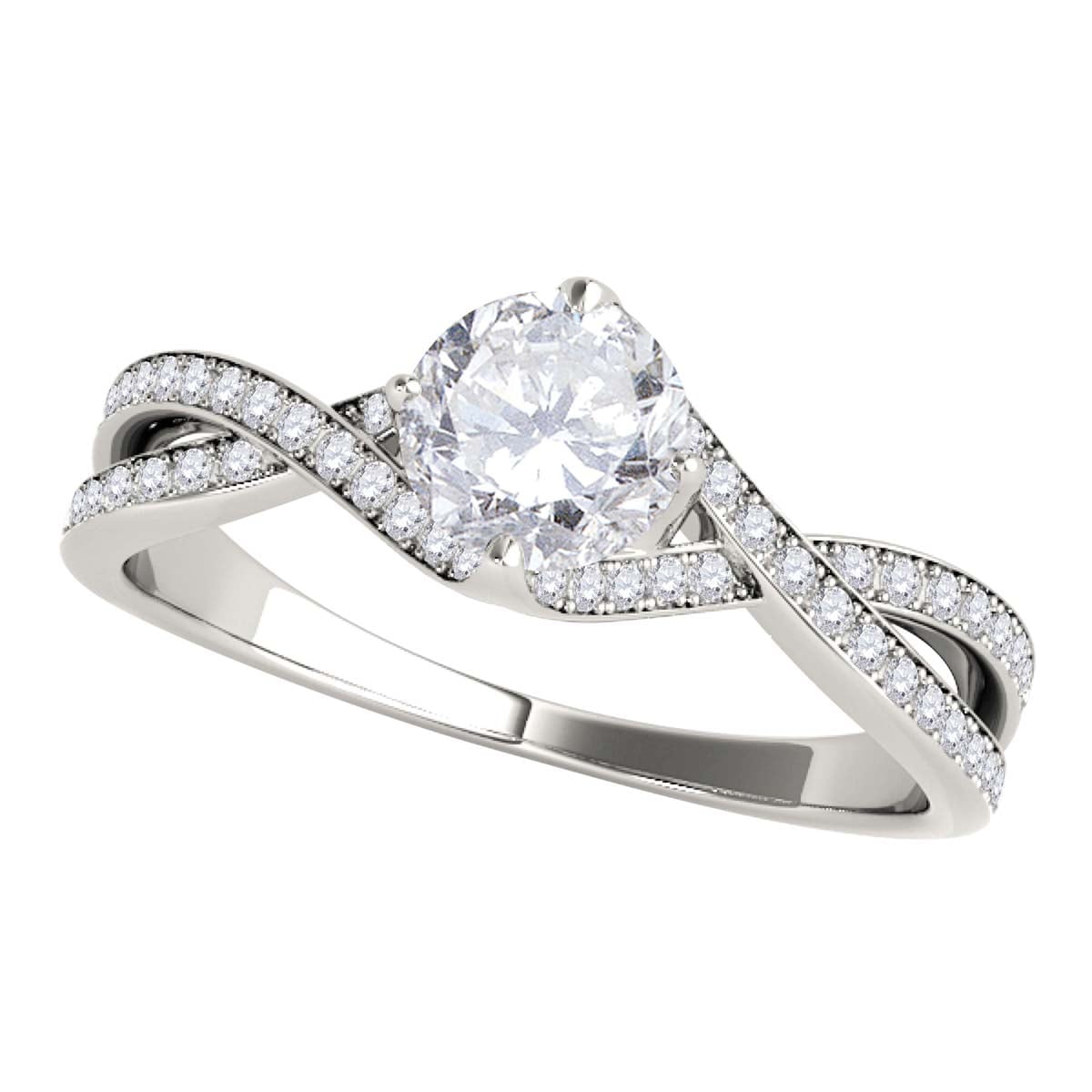 Mauli Jewels 0.75 Carat Twisted Diamond Engagement Ring for Women, 4 ...