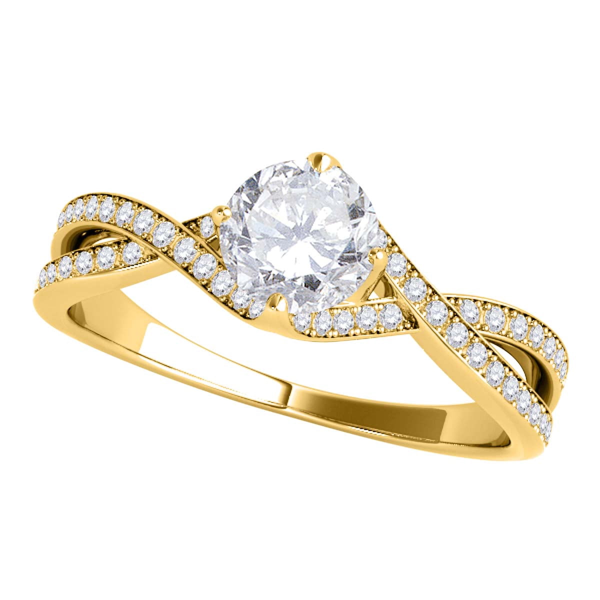 Mauli Jewels Engagement Rings for Women 0.75 Carat Diamond Twisted ...