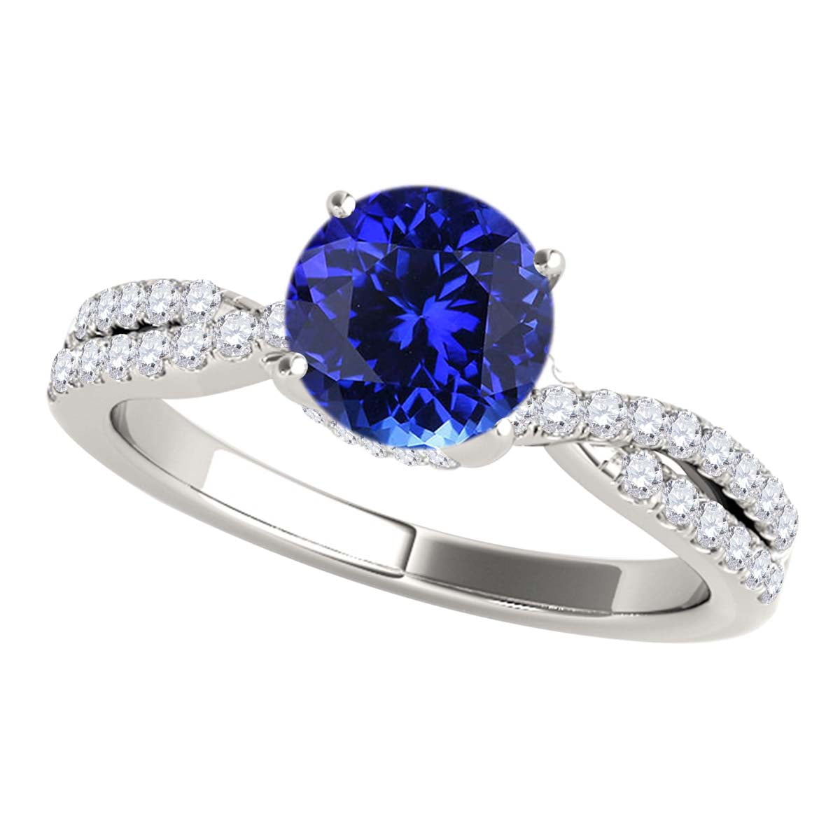 Mauli Jewels Engagement Rings For Women 1 10 Carat Halo Tanzanite And