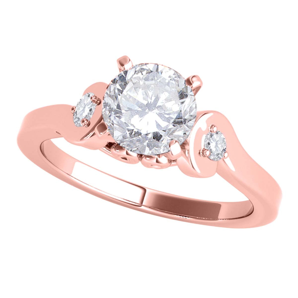 Mauli Jewels Engagement Rings for Women 1/2 Carat Halo Engagement ...