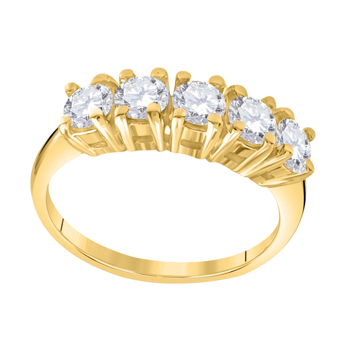 Mauli Jewels Engagement Rings for Women 1 Carat Diamond Classic Five ...