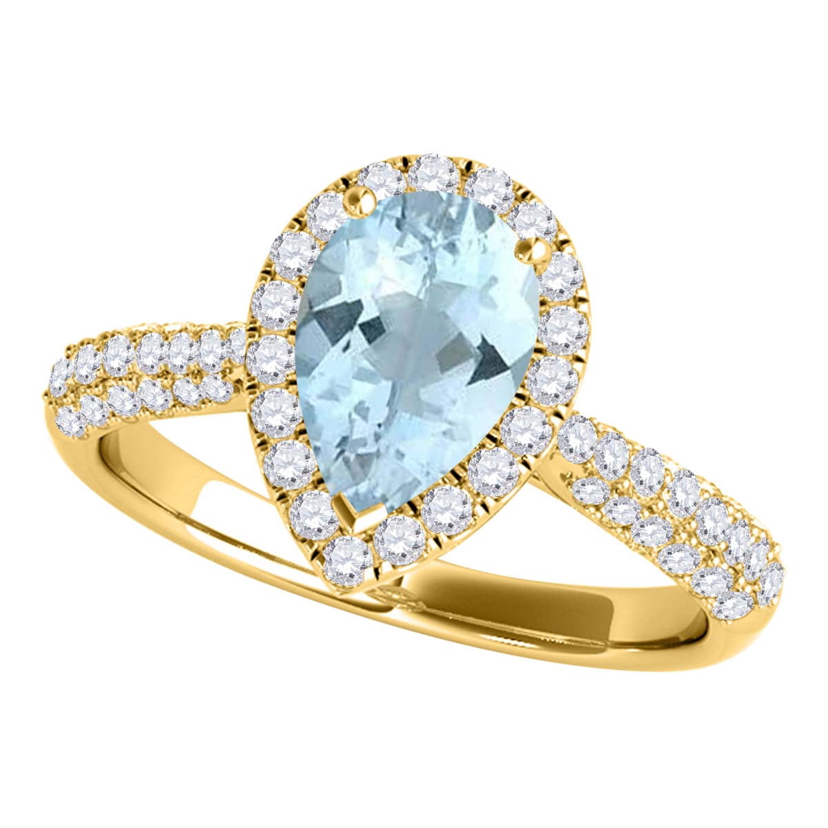 Mauli Jewels Rings for Women 1.55 Carat Diamond and Pear Shaped ...