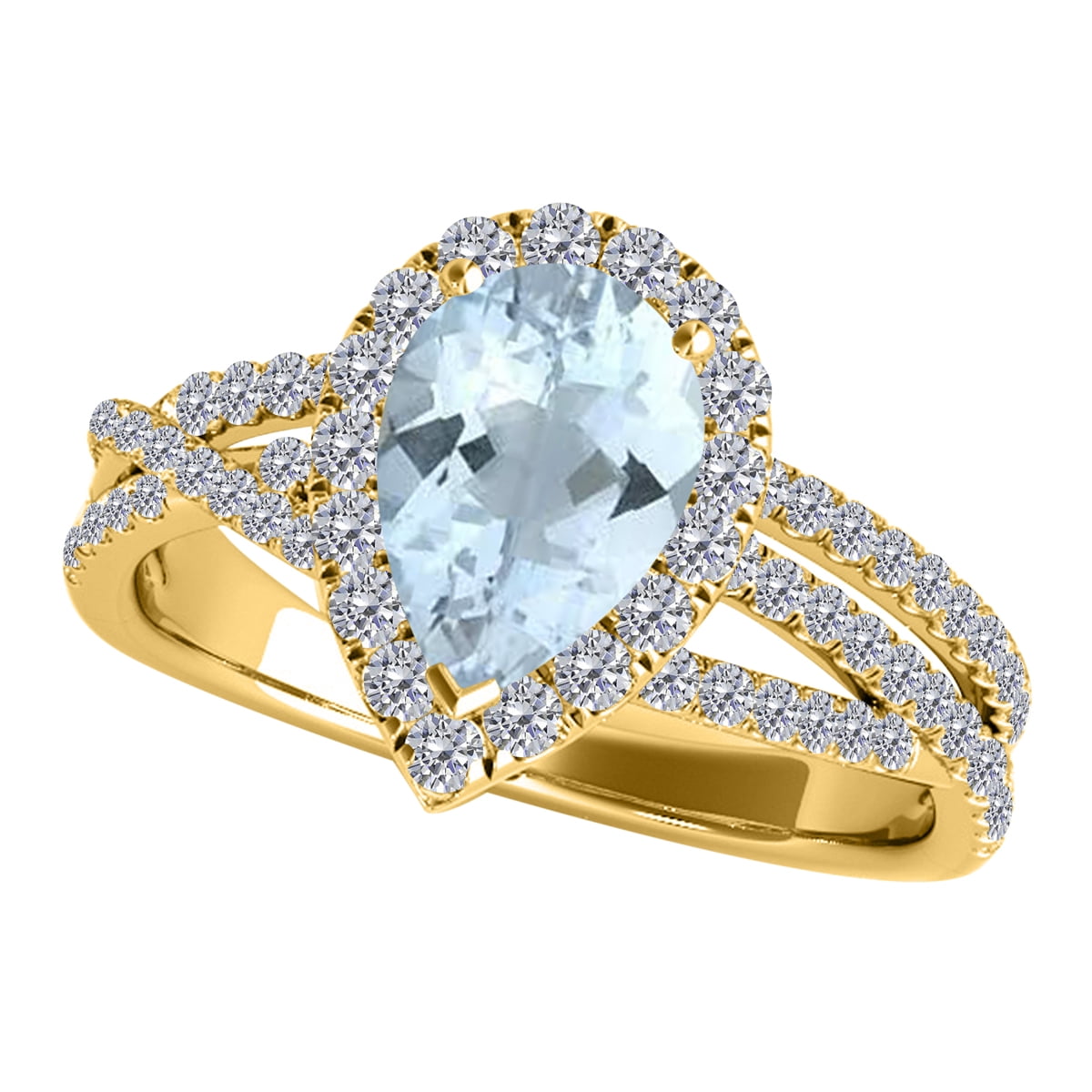 Mauli Jewels Rings For Women 2 34 Carat Diamond And Pear Shaped